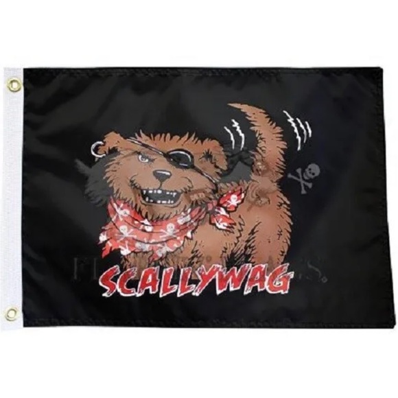 Wall Decor | Nautical Pirate Dog 2x18 Scallywag 2 Sided 20 Denier ...